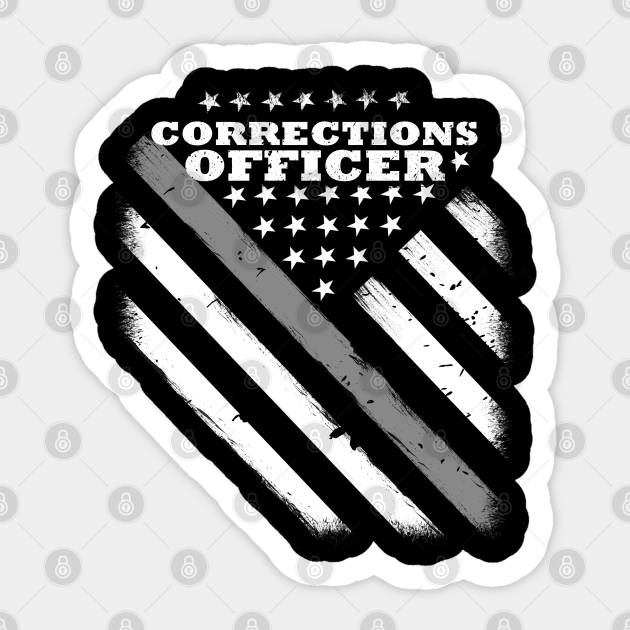 Corrections Officer Flag Thin Silver Line American Flag